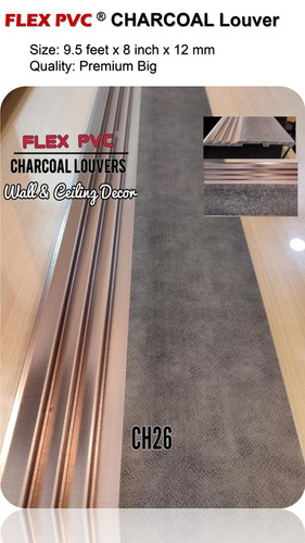 Charcoal Louver/Rafter - CH26, Premium Big | FLEX PVC