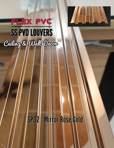 SP02 - Mirror Rose Gold SS PVD Louver | FLEX PVC
