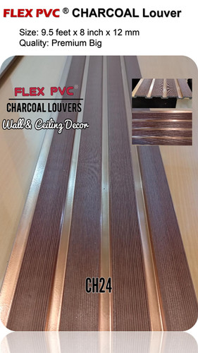 Charcoal Louver/Rafter - CH24, Premium Big | FLEX PVC