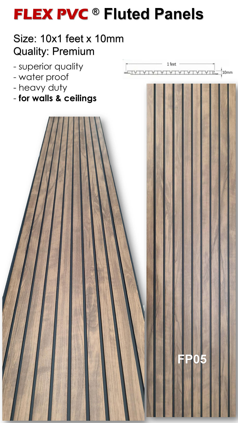 Fluted Panels - FP05 | FLEX PVC