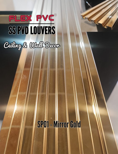 SP01 - Mirror Gold SS PVD Louver | FLEX PVC