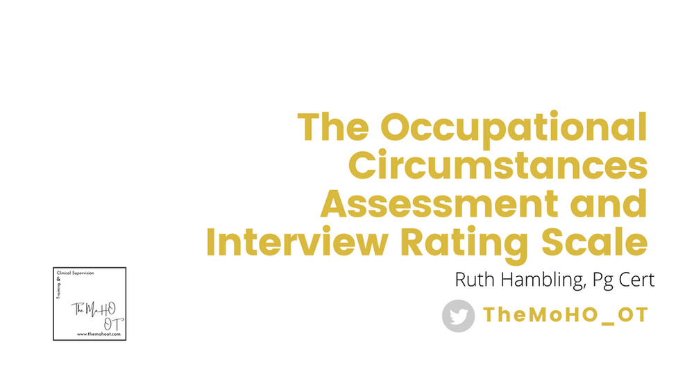 The OCAIRS Assessment | The MOHO OT