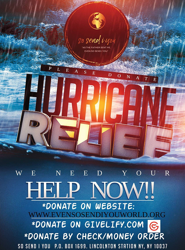 HURRICANE RELIEF | EVEN SO SEND I YOU