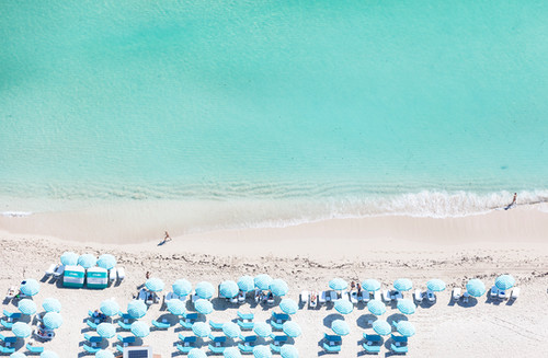 Miami Beach - Blue Stripes I | Claudia Chloe