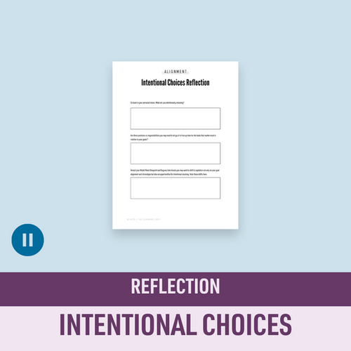 Intentional Choices Reflection | The Learning Loop