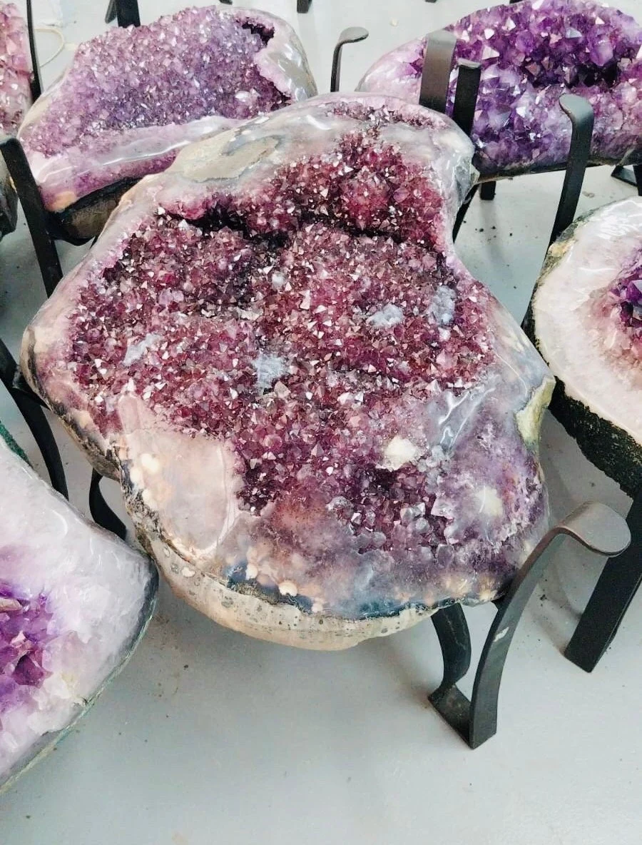 BIG AMETHYST TABLE 64kg Natural Crystal Slab | Colonialcoinandjewel