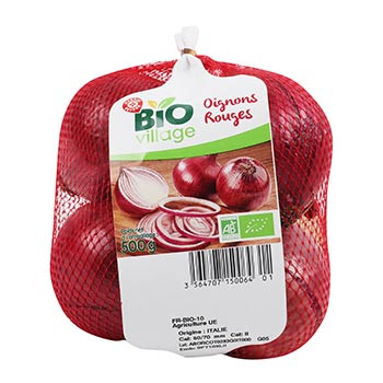 Oignon rouge Bio Bio Village - 500g | Monsupermarket.com