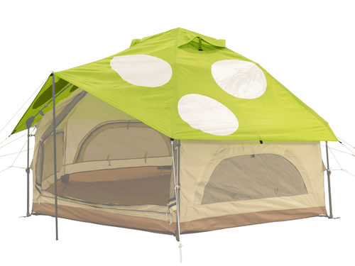 DoD FLY SHEET FOR KINOKO TENT : Green & White Dot | CAMP STUDIO STORE