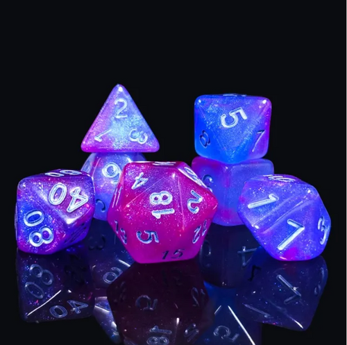 🤖⚡Cyber Purple - 7 Dice Set | tpkgames