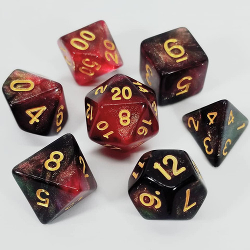 Shimmering Blood Dice Set | tpkgames