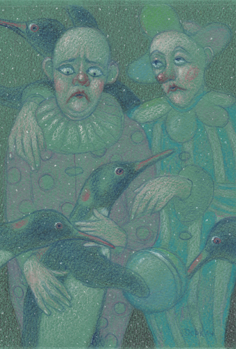 Derkach Alexander. SAD CLOWNS AND FUNNY PENGUINS | Art Center Caravel