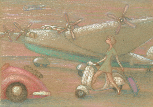 DERKACH Alexander.AIRPLANE TO FUNCHAL | Art Center Caravel