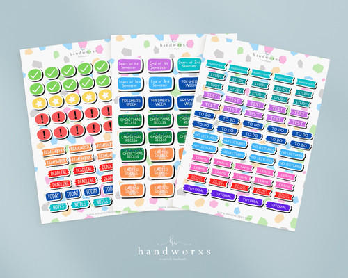 College/University Student Sticker Pack | Handworxs