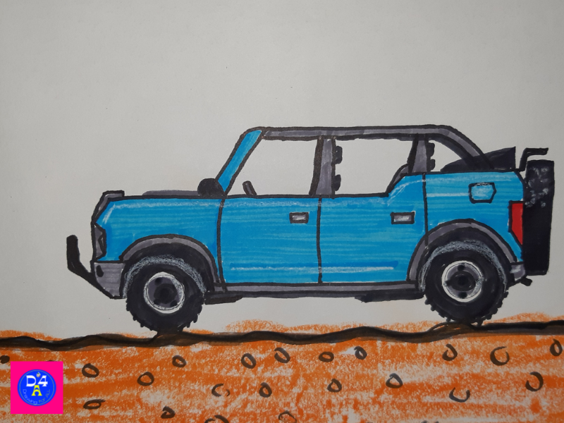 How To Draw A Ford Bronco, as project for kids