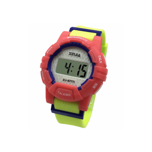 Reloj parlante rojo para niño | Braille Chile