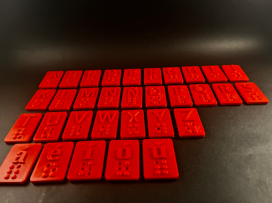 Abecedario braille en 3D | Braille Perú