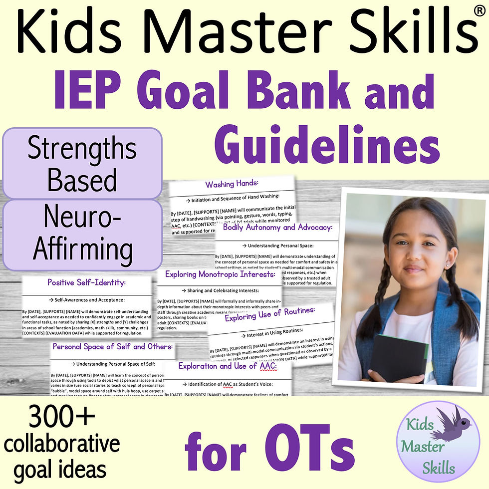 Neurodiversity-Affirming IEP Goal Bank and Guidelines for OTs ...