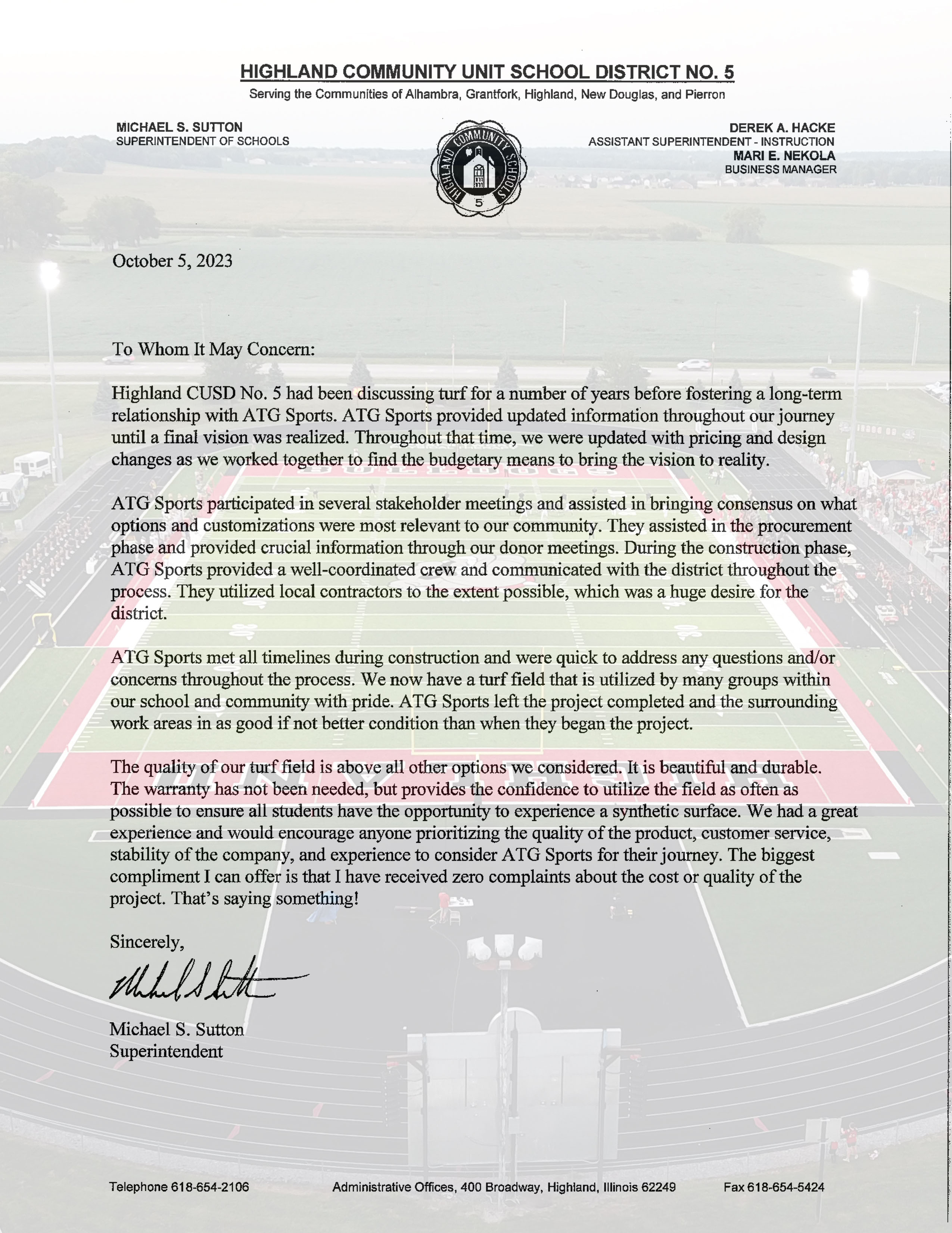 ATG Sports | General Contractors | Midwest United States