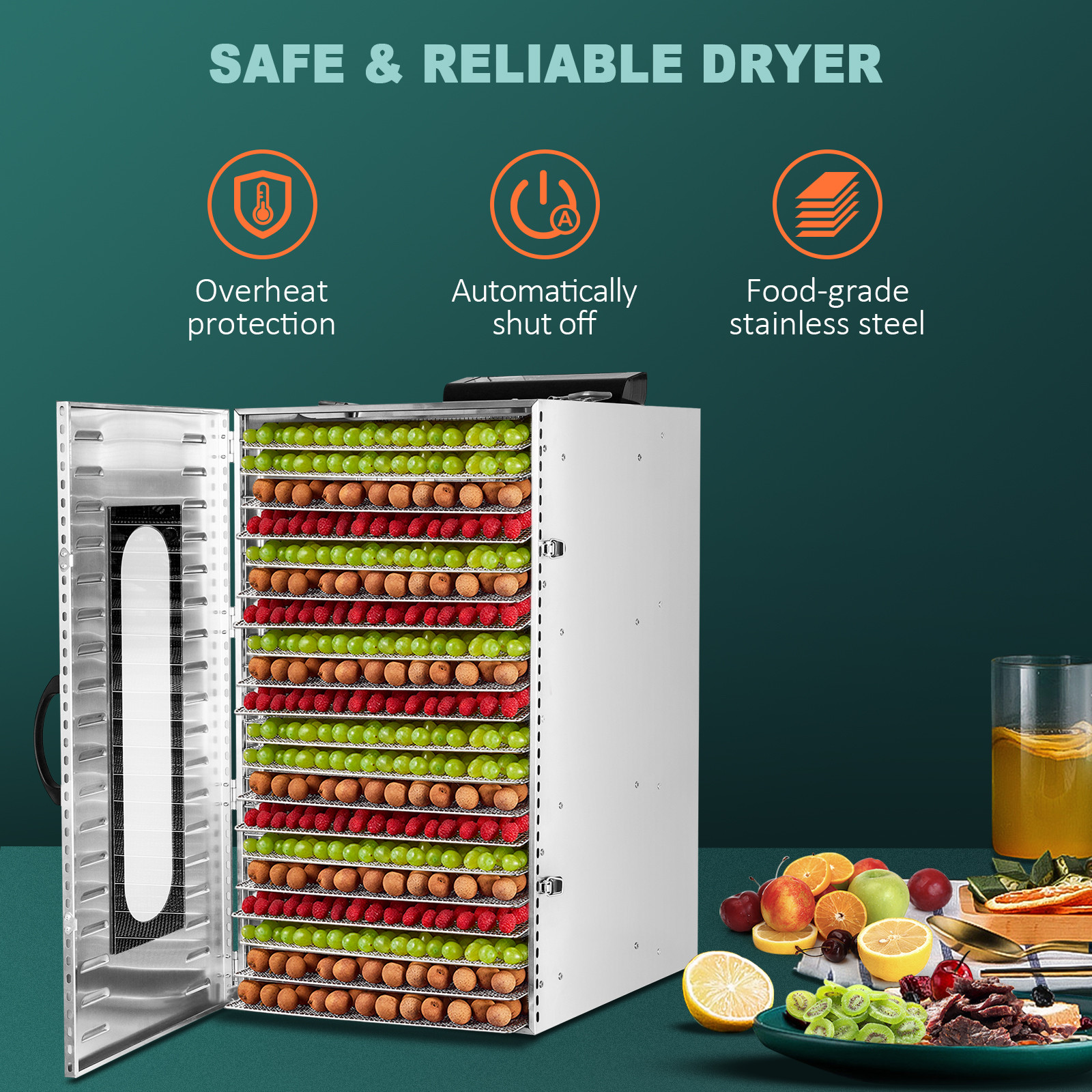 Maximize Your Food Preservation with the 20 Trays Stainless Steel ...