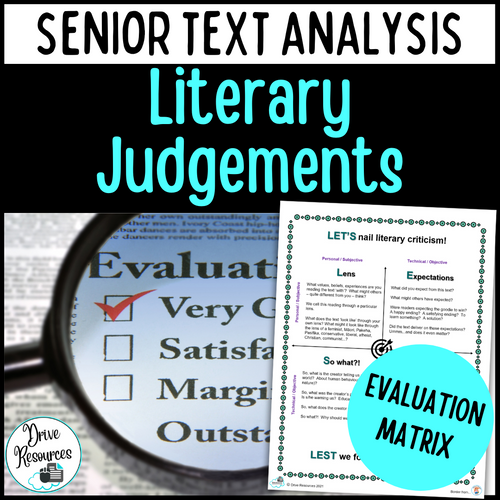 Making Literary Judgements - Evaluating Texts | Drive Resources