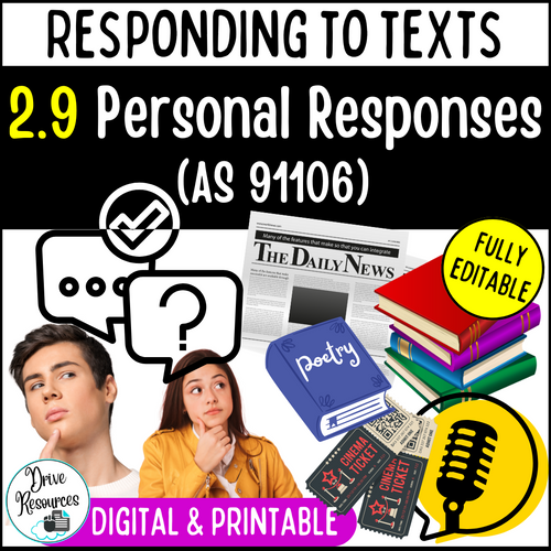 2.9 Responses to Independent Reading (PPt and G.Doc) | Drive Resources