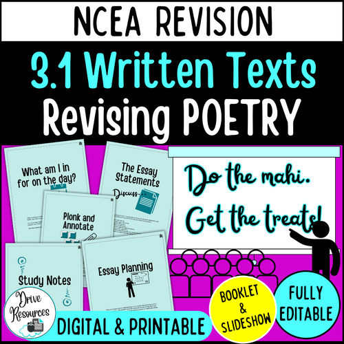 3.1 Written Text Revision - POETRY- student booklet and teacher ...