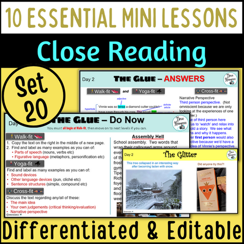 Essential Mini Lessons - Set 20 - Close Reading - Text Treasure Hunt ...