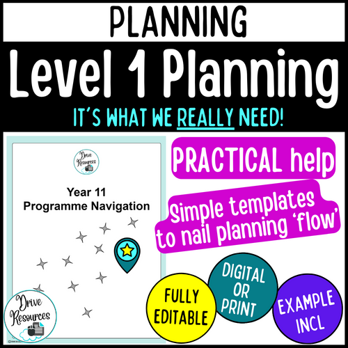 NCEA English Level 1 programme planning help | Drive Resources