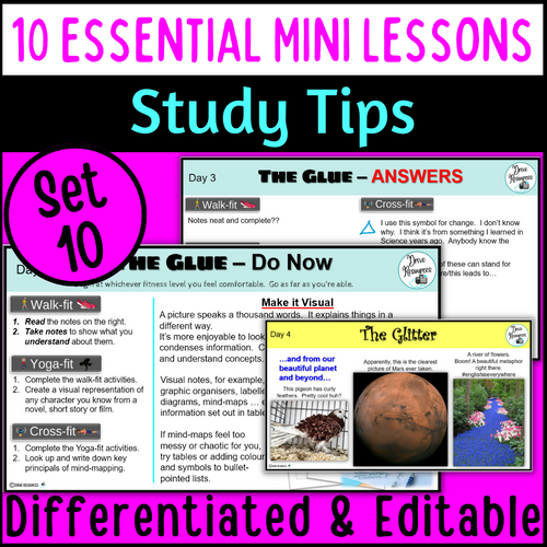 Essential Mini Lessons - Set 10 - Study Skills | Drive Resources