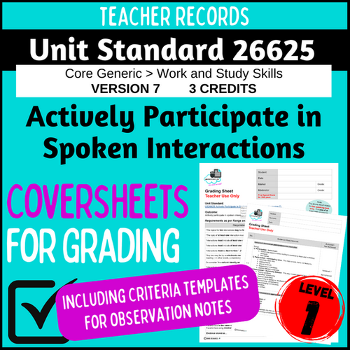 US26625 Spoken Interactions - V7 - Coversheets and Observation Notes ...