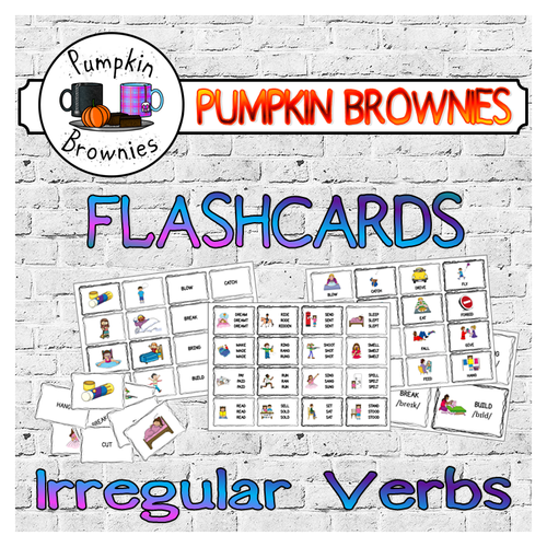 FLASHCARDS Irregular verbs | Pumpkin Brownies
