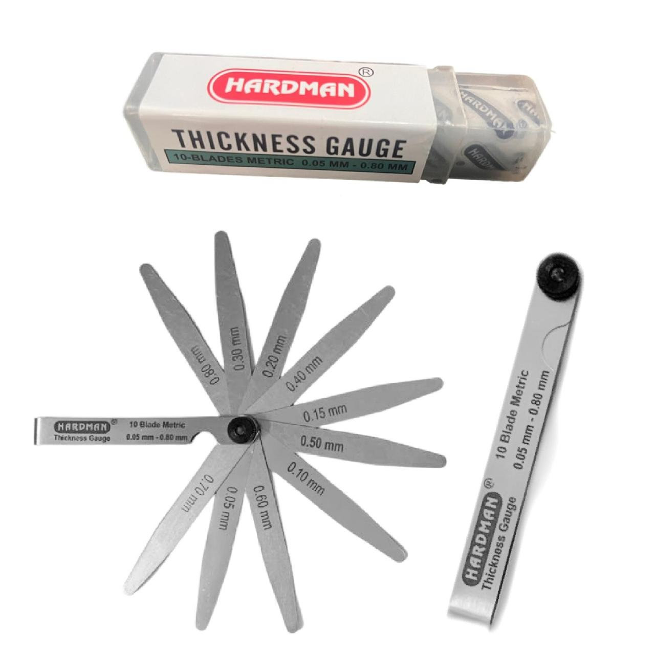 Hardman Thickness Feeler Gauge 10 Blades .05mm To 1.00mm | Manufacturer ...