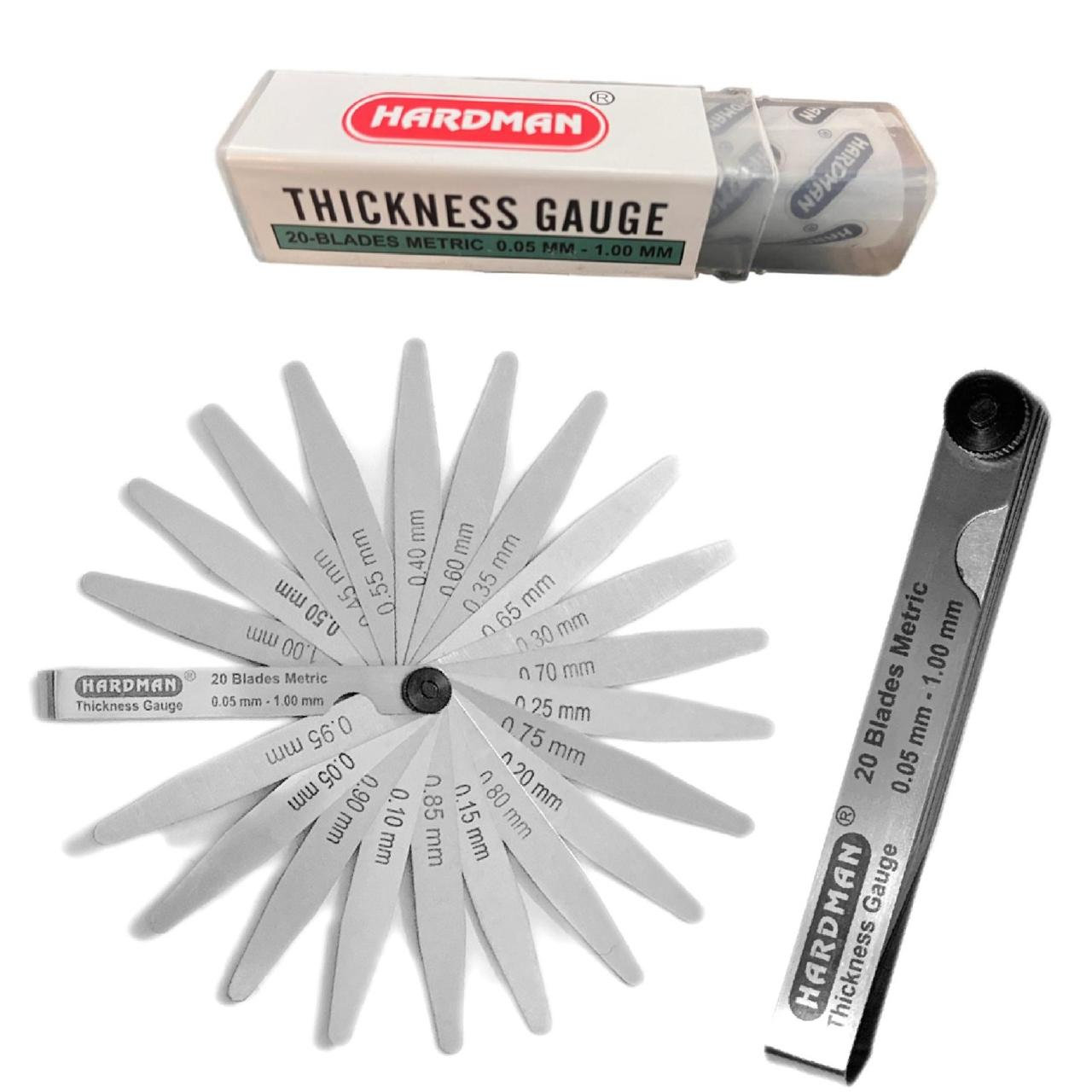 Hardman Thickness Feeler Gauge 20 Blades .05mm To 1.00mm | Manufacturer ...