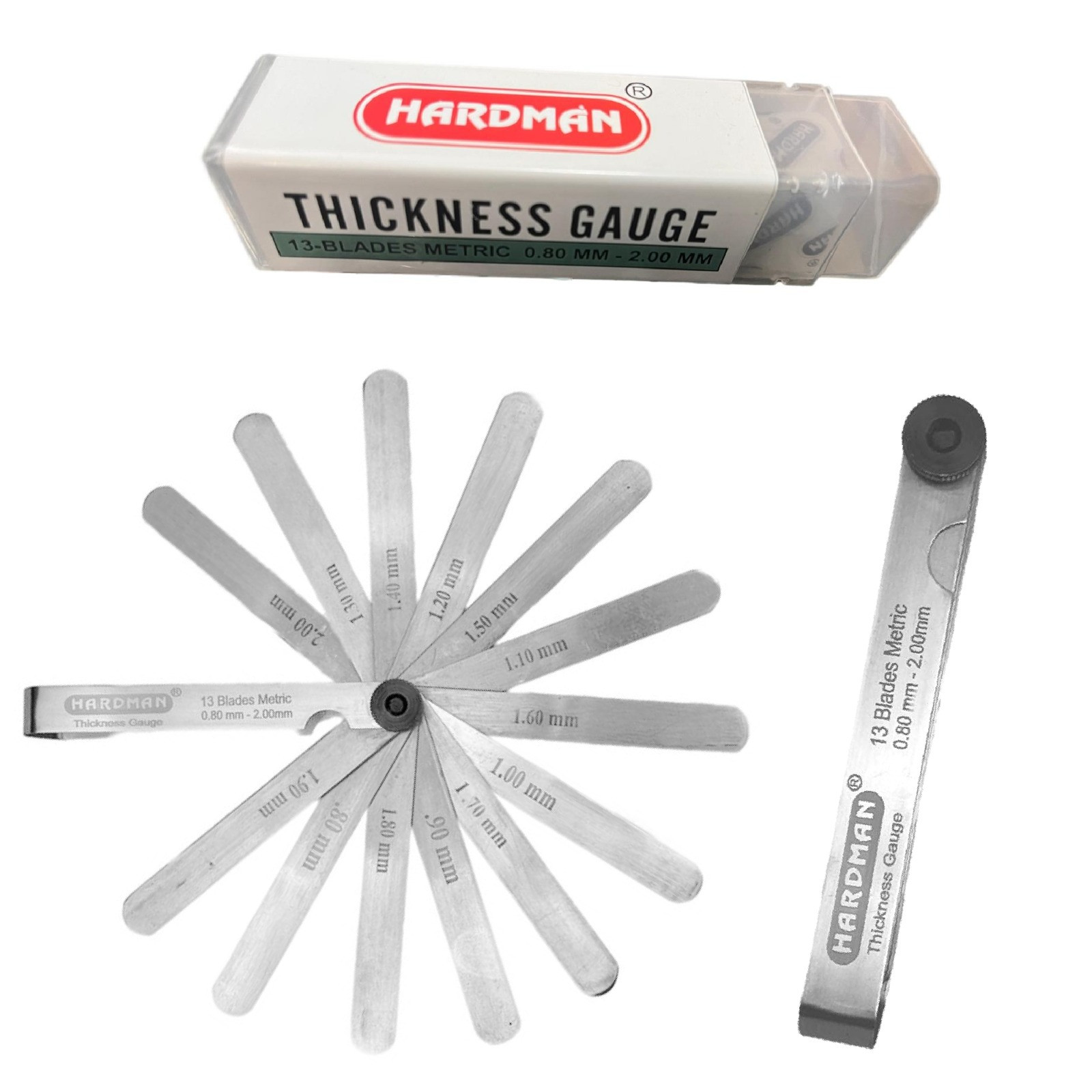 Hardman Thickness Feeler Gauge 13 Blades .80mm To 2.00mm | Manufacturer and Exporter Of Feeler ...