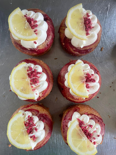 Raspberry lemon marble cake | Eat & Mess Bakery