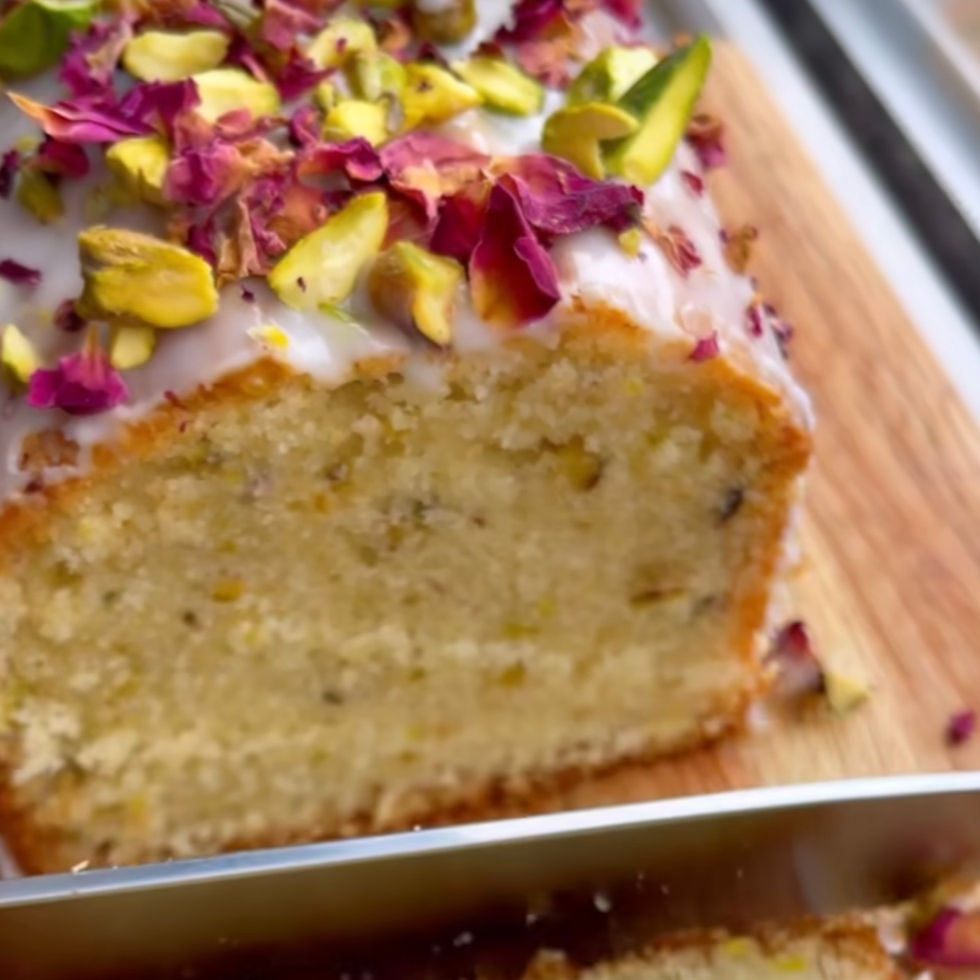 Middle Eastern rose pistachio cake | Eat & Mess Bakery
