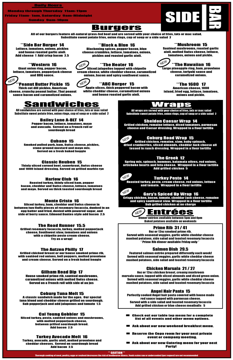 Side Bar Menu