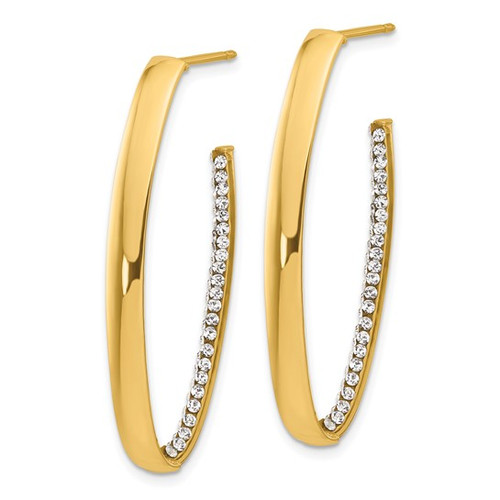 Gold Diamond Cut J Hoops | Ericas