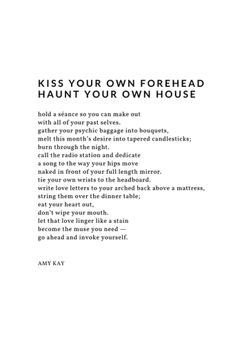 Kiss Your Own Forehead Digital Download | Amy Kay Poetry