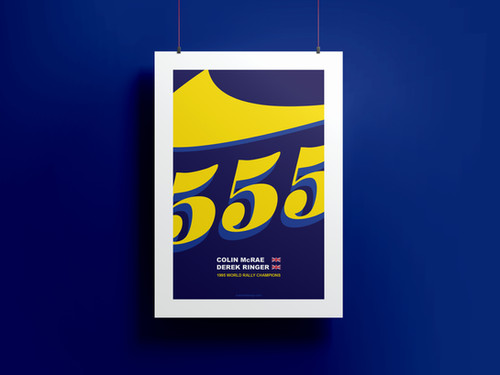 Subaru 555 Colin McRae Classic Racing livery poster | Trakside Design