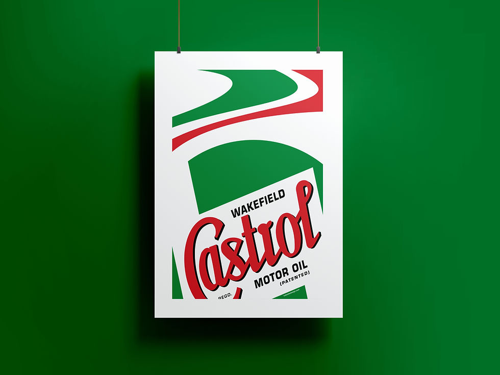 Castrol Classic Retro Livery Racing Poster | Trakside Design