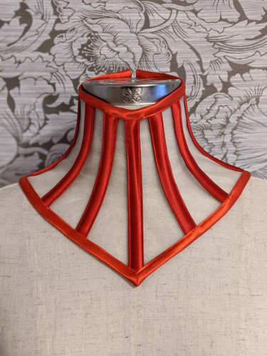 Sheer Satin Posture Collar | valkyrie-corsets