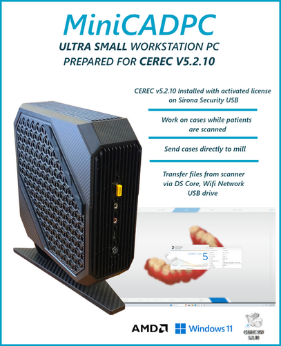 MiniCADPC - CEREC v5.2.10 - Ultra Small PC WorkStation - Includes ...