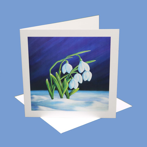Snowdrops Art Greetings Card | NixieMade