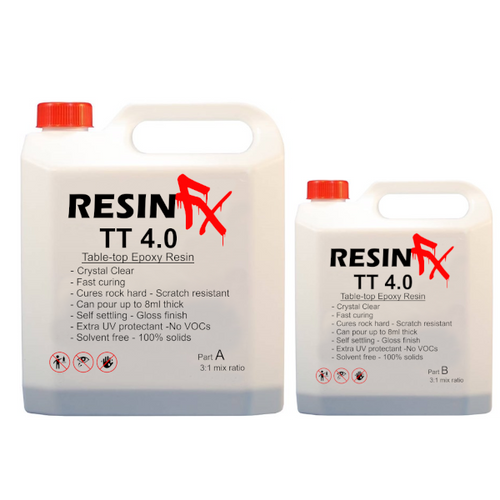 TT 4.0 Crystal Clear Table Top Epoxy Resin - Part A & B | ResinFX