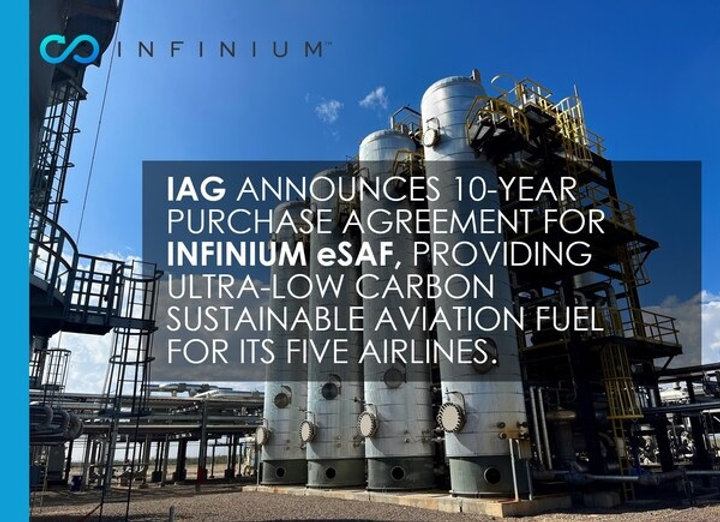 International Airlines Group signs 10-year eSAF purchase agreement with Infinium