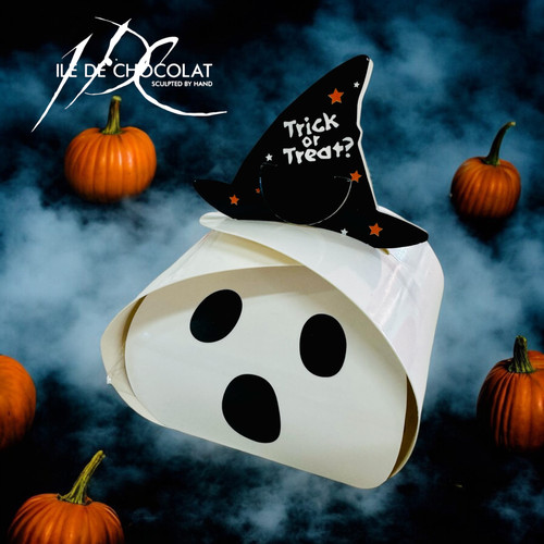 Halloween Ghost gift box with halloween chocolates. | Ile De Chocolat