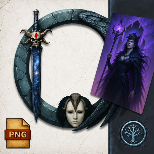 Hexblade Token Border – Fantasy RPG Frame for Character Portraits ...