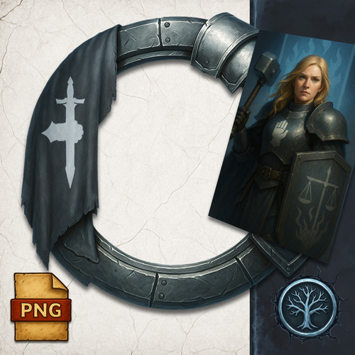 Knight's Faction Token Border for DnD Character Portraits | Synthetic Oak