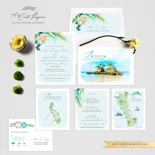 Boracay Island Philippines Asia Watercolor Destination Wedding ...